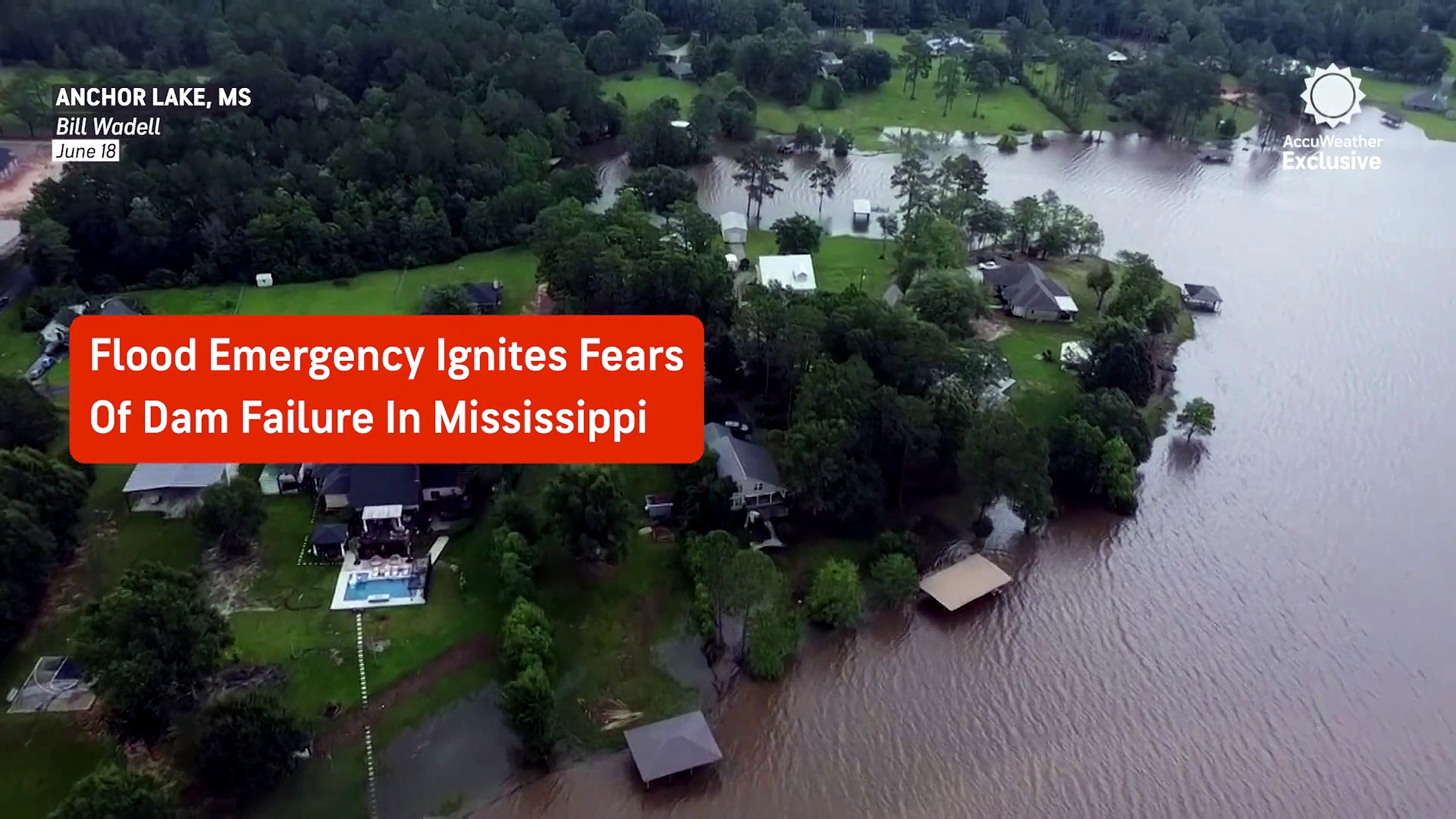 Arthur's flooding causes failure fears at Mississippi's Anchor Lake dam