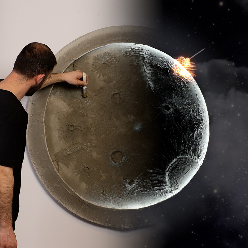 Light up your room's wall with this DIY moon! 🌕🌑