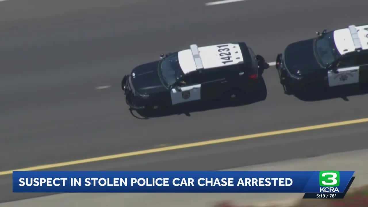 Sacramento police arrest suspect in stolen patrol car chase
