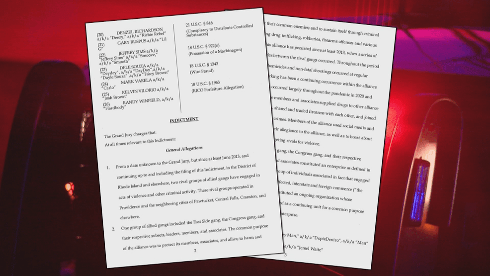 Federal prosecutors in Rhode Island name 26 alleged gang members in ...