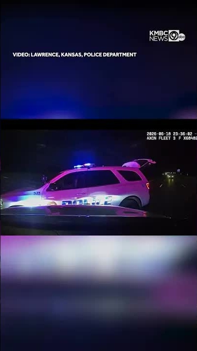 Shocking dash cam video captures driver crashing into Lawrence police ...