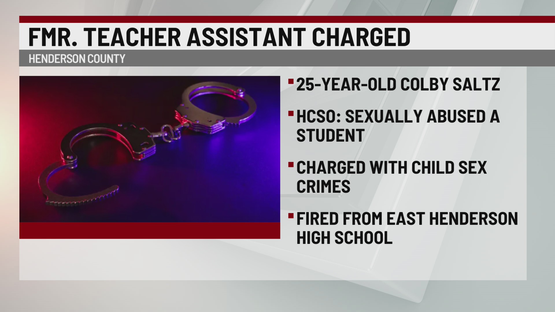 Henderson Co. teacher's assistant accused of sexual relationship with ...