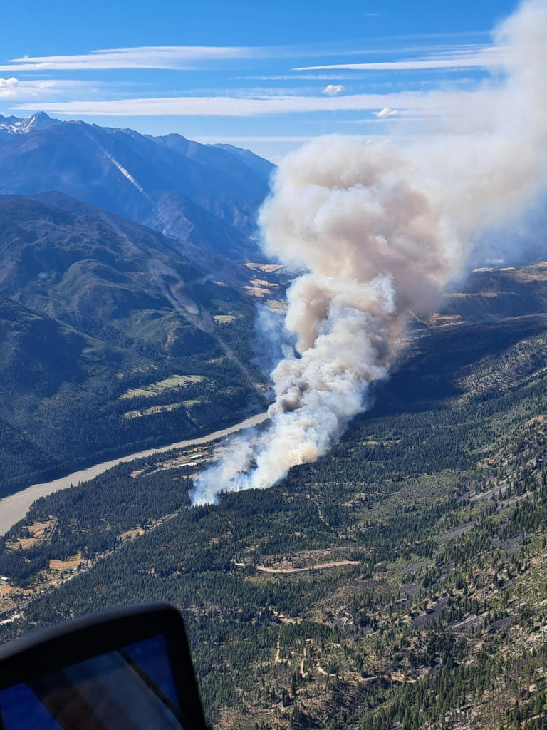 Evacuation orders issued near Lytton as Highway 1 closed by wildfire