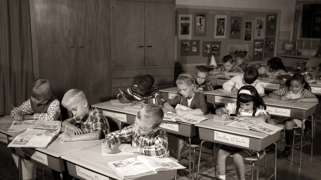 18 snapshots of 1960s school life