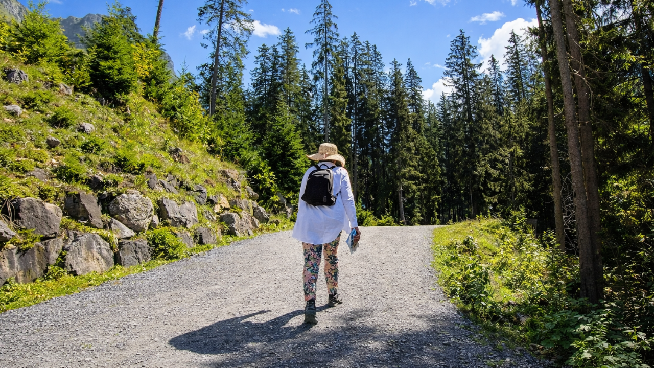 Wandelen naar de Oeschinensee in de Zwitserse Alpen (4K)