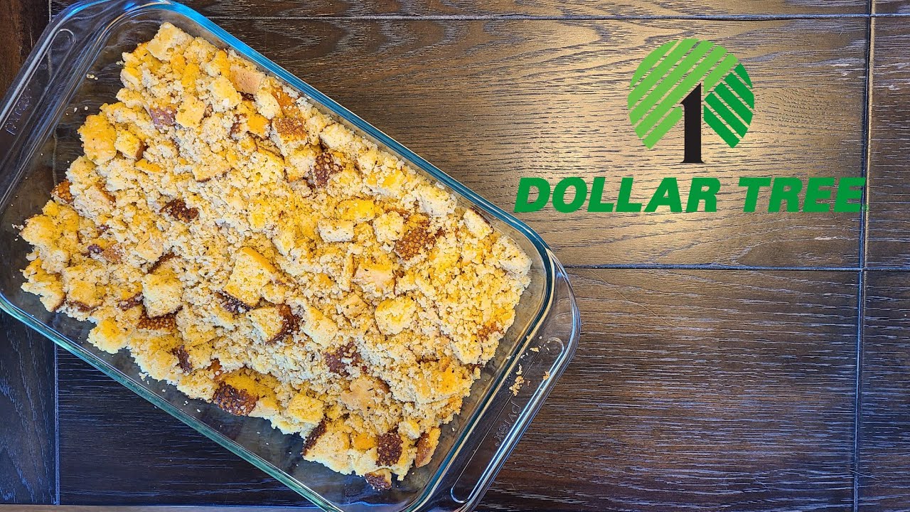 Dollar Tree Thanksgiving: Homemade cornbread stuffing / dressing