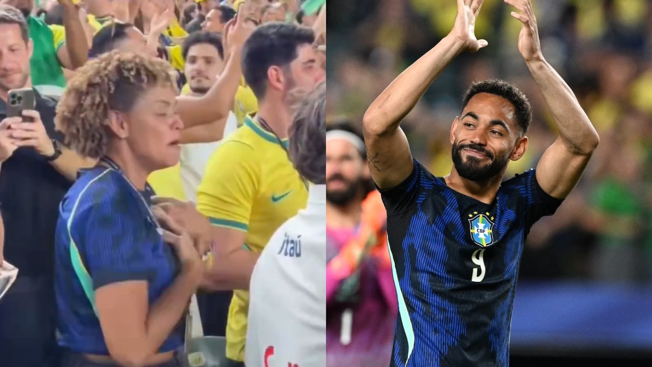 Watch: Matheus Cunha's mother in tears as son scores goal for Brazil vs ...