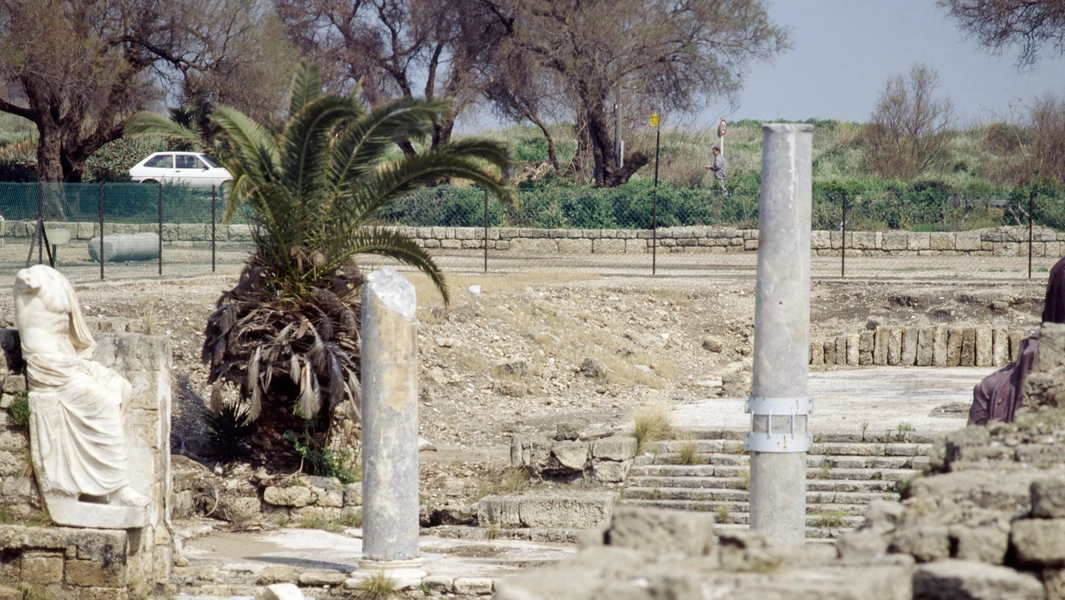 Two intact Roman busts found buried in ancient winepress