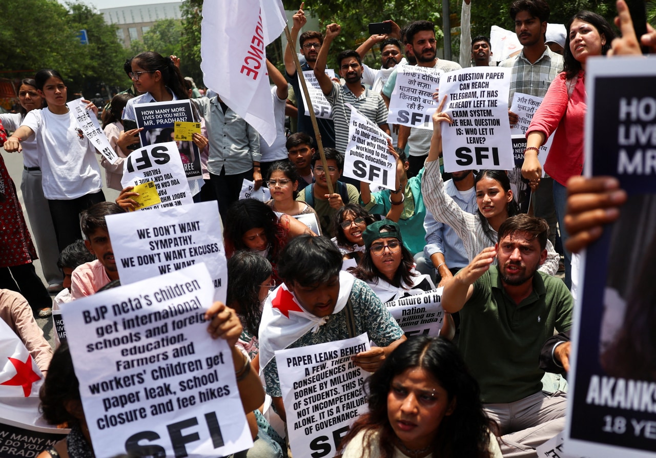 India calls in military, blocks app to lock down college-entrance exam