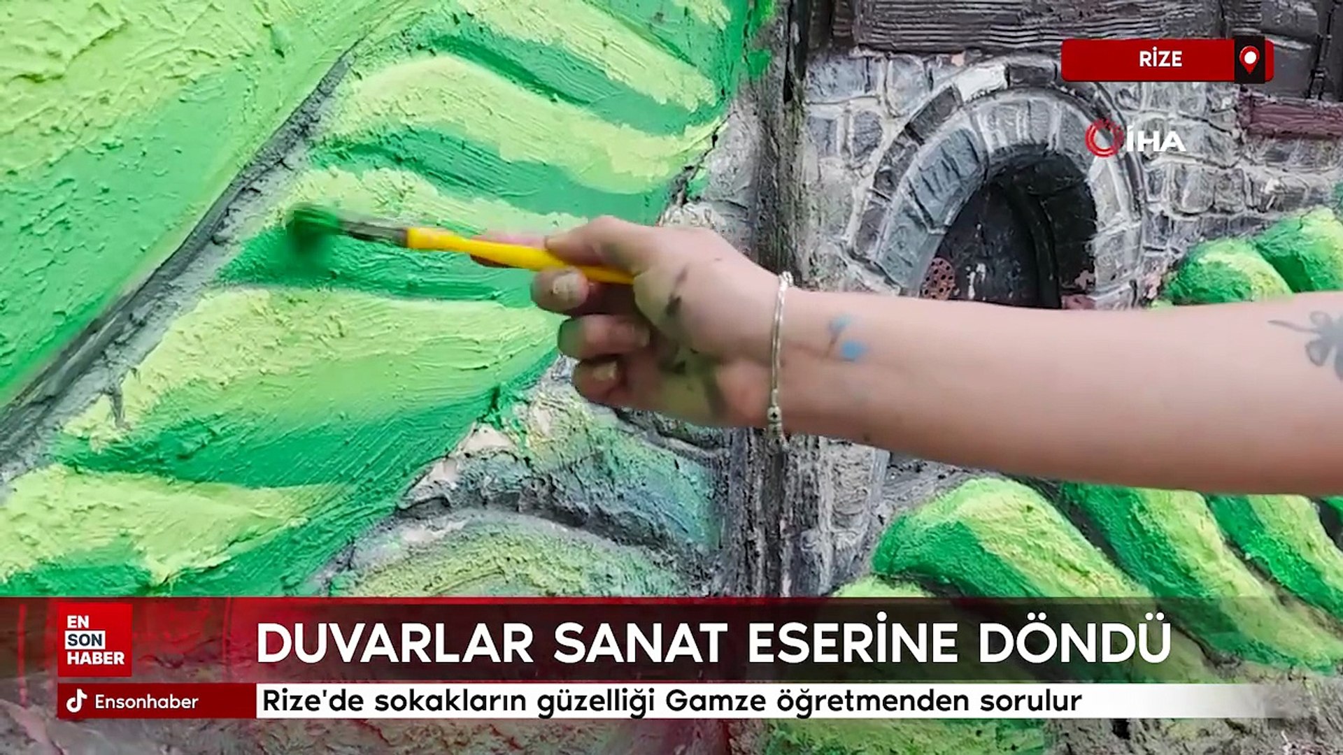 Rize'de sokakların güzelliği Gamze öğretmenden sorulur