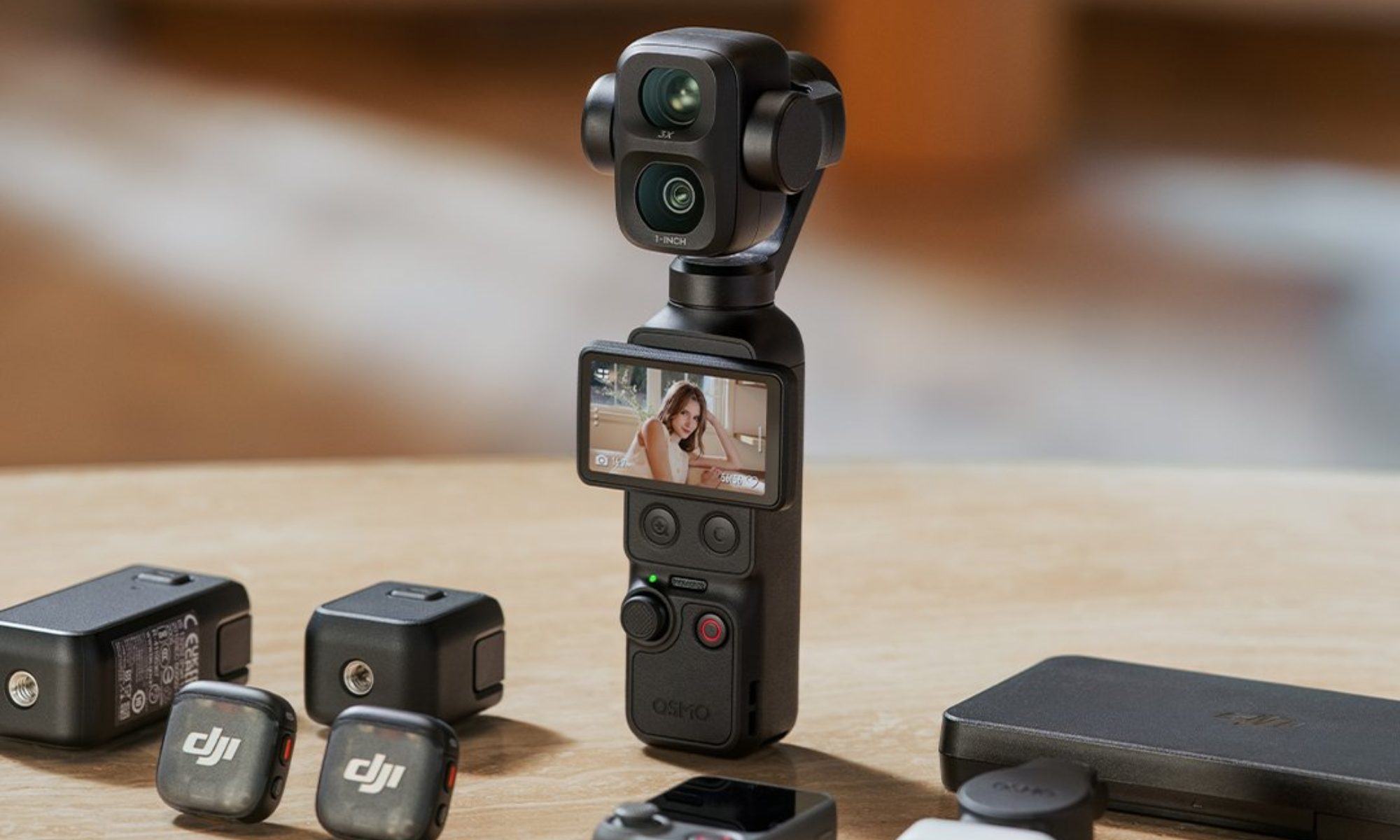 DJI’s Osmo Pocket 4P packs two cameras and a 1,000-nit OLED screen