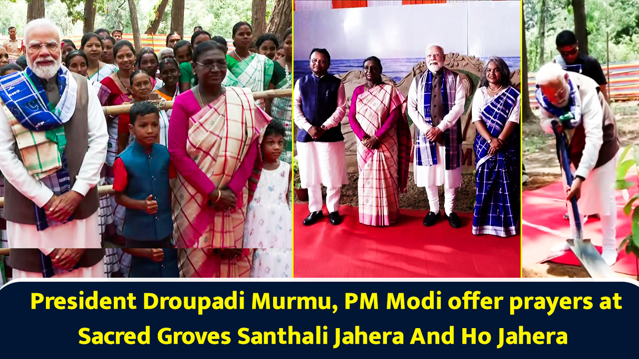 PM Modi visits President Murmu’s village Pahadpur, offers prayers at ...