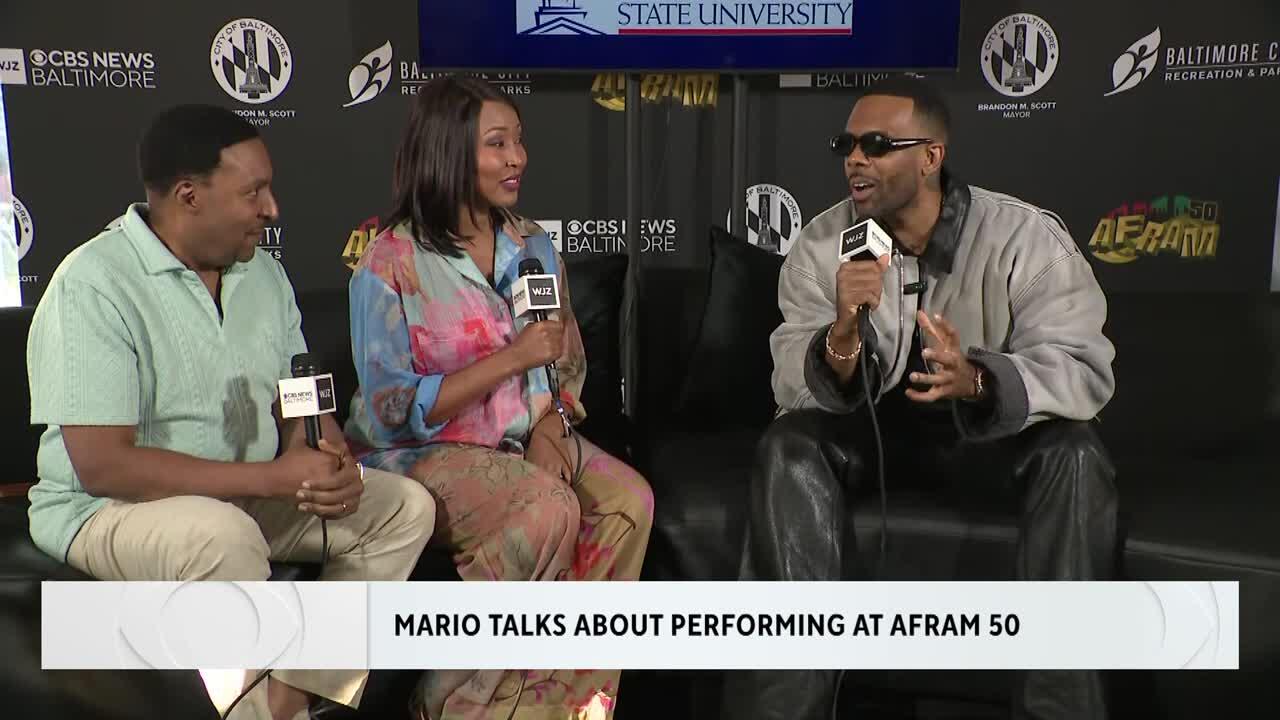 R&B singer and Baltimore native Mario takes the stage at AFRAM