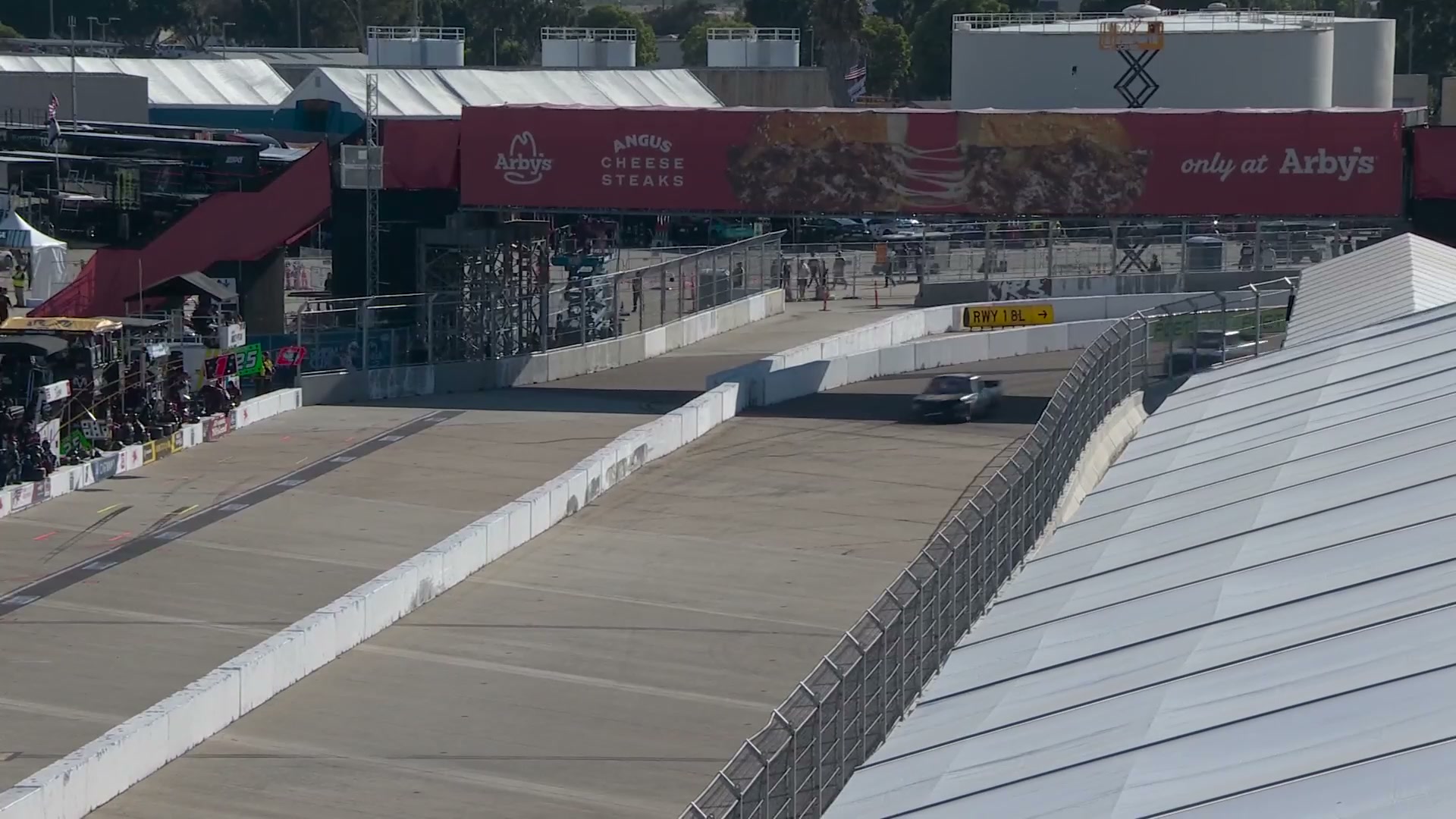 Jamie McMurray hits the wall in San Diego truck race