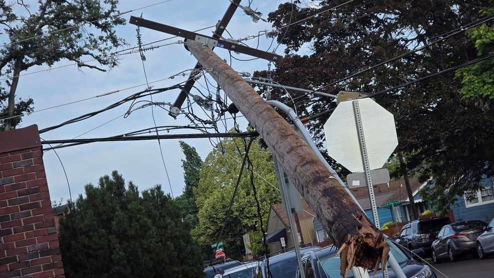 Semi truck knocks down seven power poles in downtown Beaverton, prompts ...