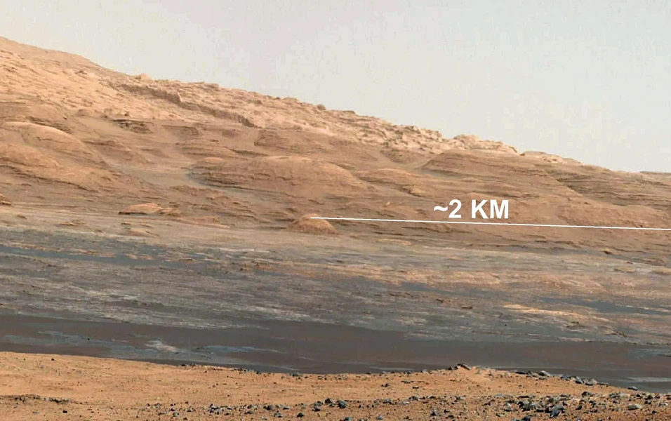 Curiosity rover explores new Martian terrain with hidden rock layers