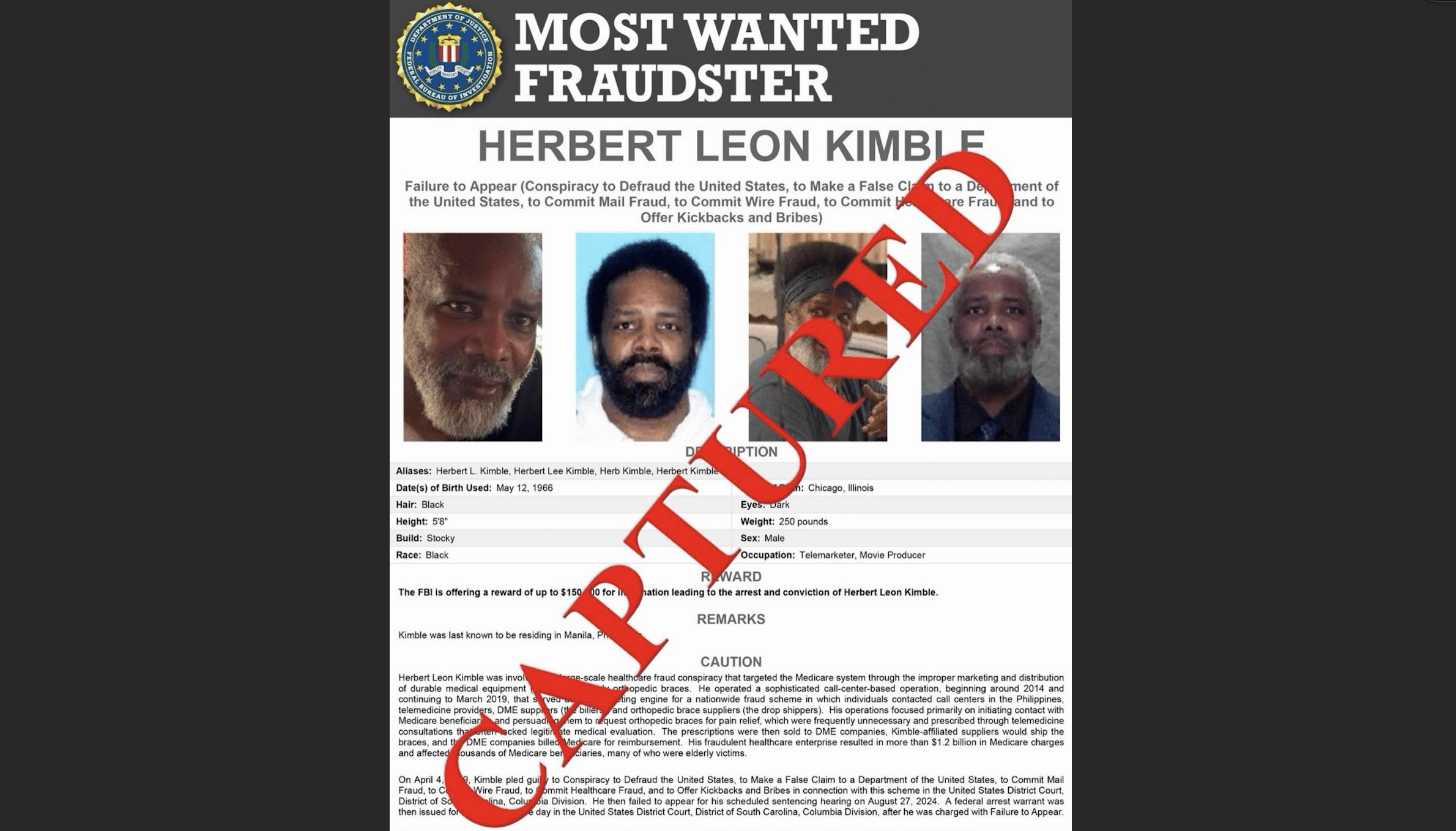 American fugitive nabbed in PH over $1.2B healthcare fraud case