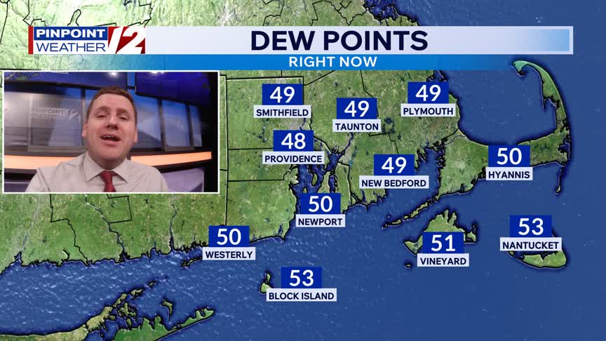WPRI 12 weather now 6/20/26: Breezy, dry, comfy today; rain arrives Monday