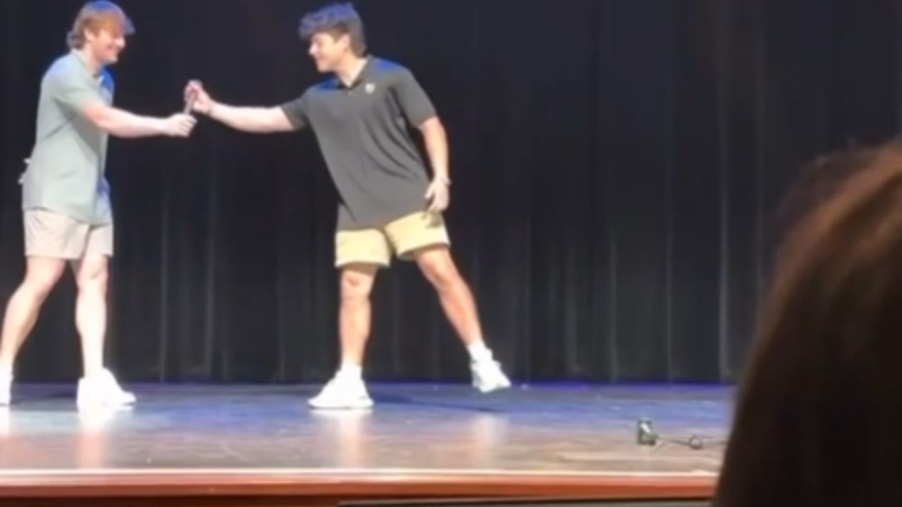 Dillon Fontana tries to backflip on stage but fails