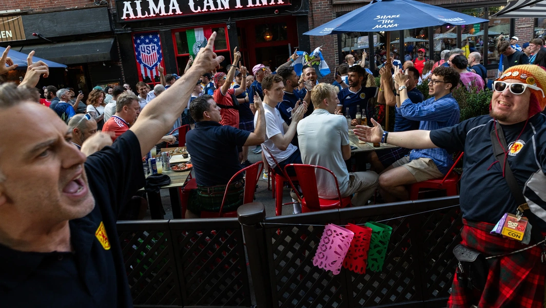 Boston bars run dry as Tartan Army floods city