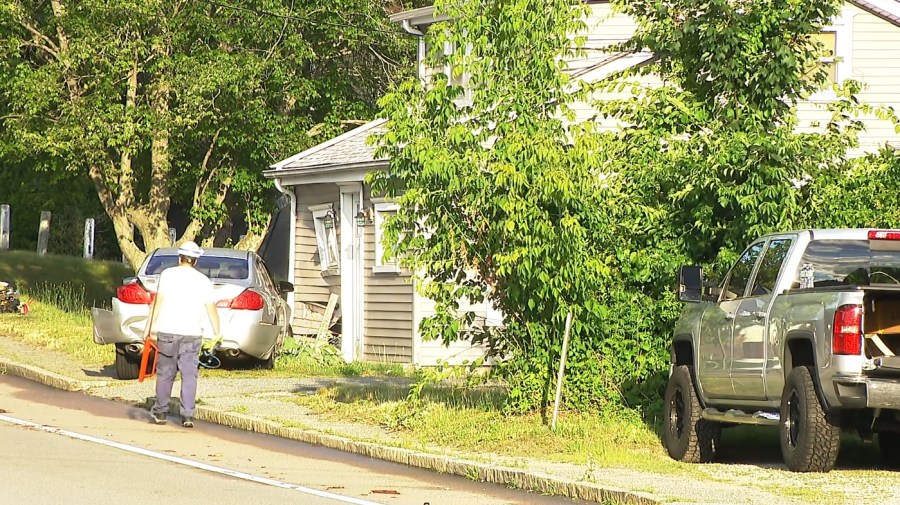 Car crashes into Swansea home Friday afternoon