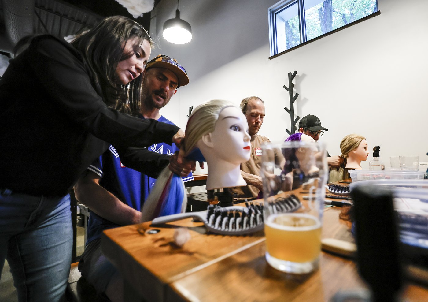 Beers, braids and bonding: Hairstyle classes for dads aim to challenge ...
