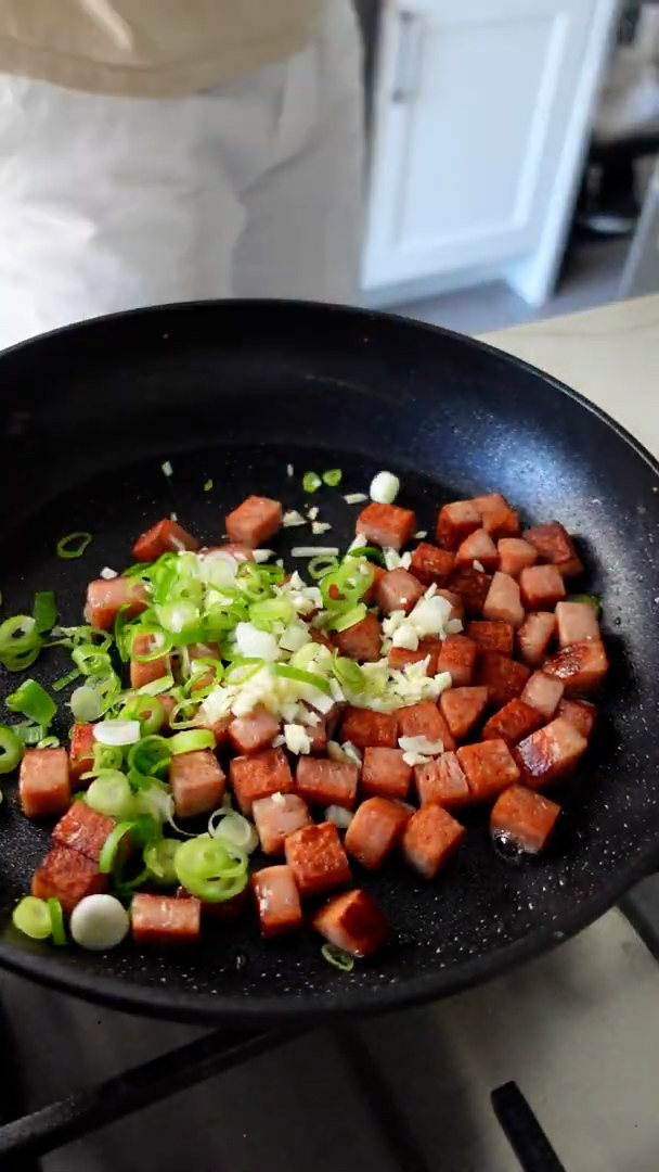 The easiest spam fried rice recipe using ingredients you already have