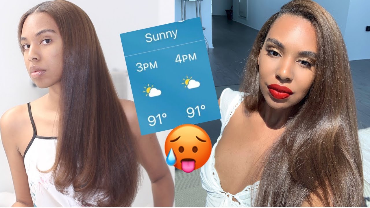 How I maintain my straight/stretched natural hair in hot weather using ...