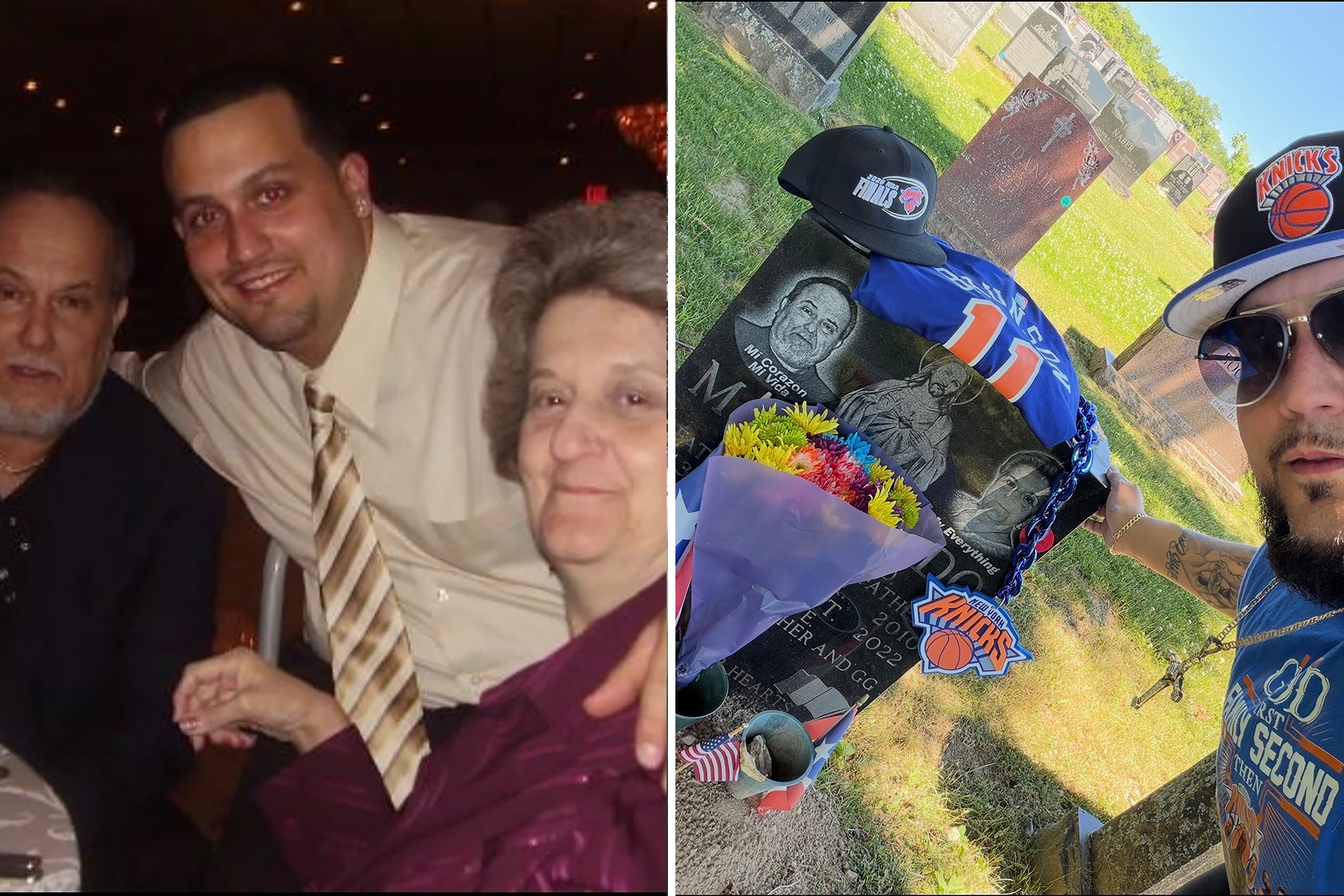 Bronx man celebrates Knicks win by draping Brunson jersey over dad’s grave