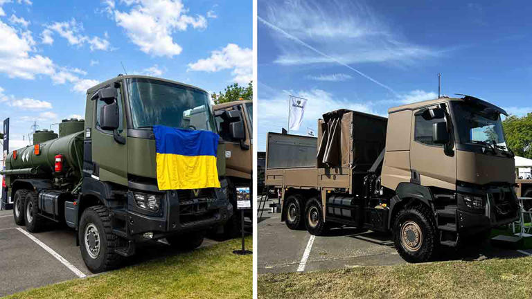 Ukraina memproduksi truk tangki militer dengan sasis yang dipasok oleh ...