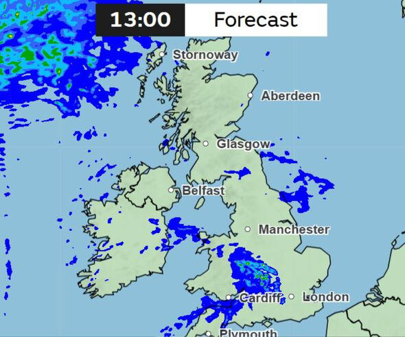 Met Office weather maps show 16 areas facing rain on Monday - full list