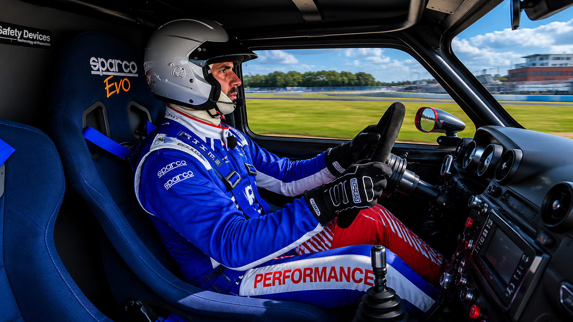 Testing the first Ford Supervan on the race track