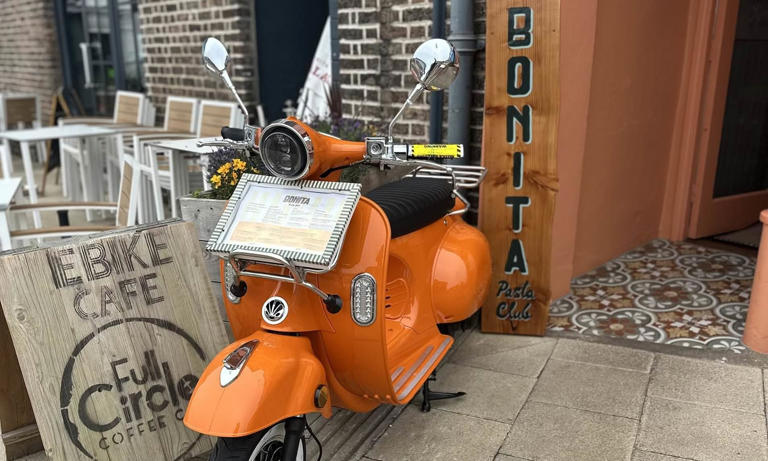 Traffic warden issues parking ticket to Vespa mascot on display outside ...