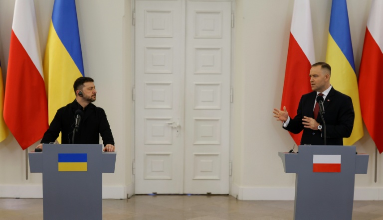 Ukraine's Zelensky, top officials return Polish awards in WWII row