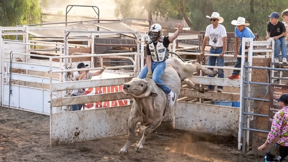 He lasted 4 seconds on a 1,500-pound raging bull - and cameras kept rolling
