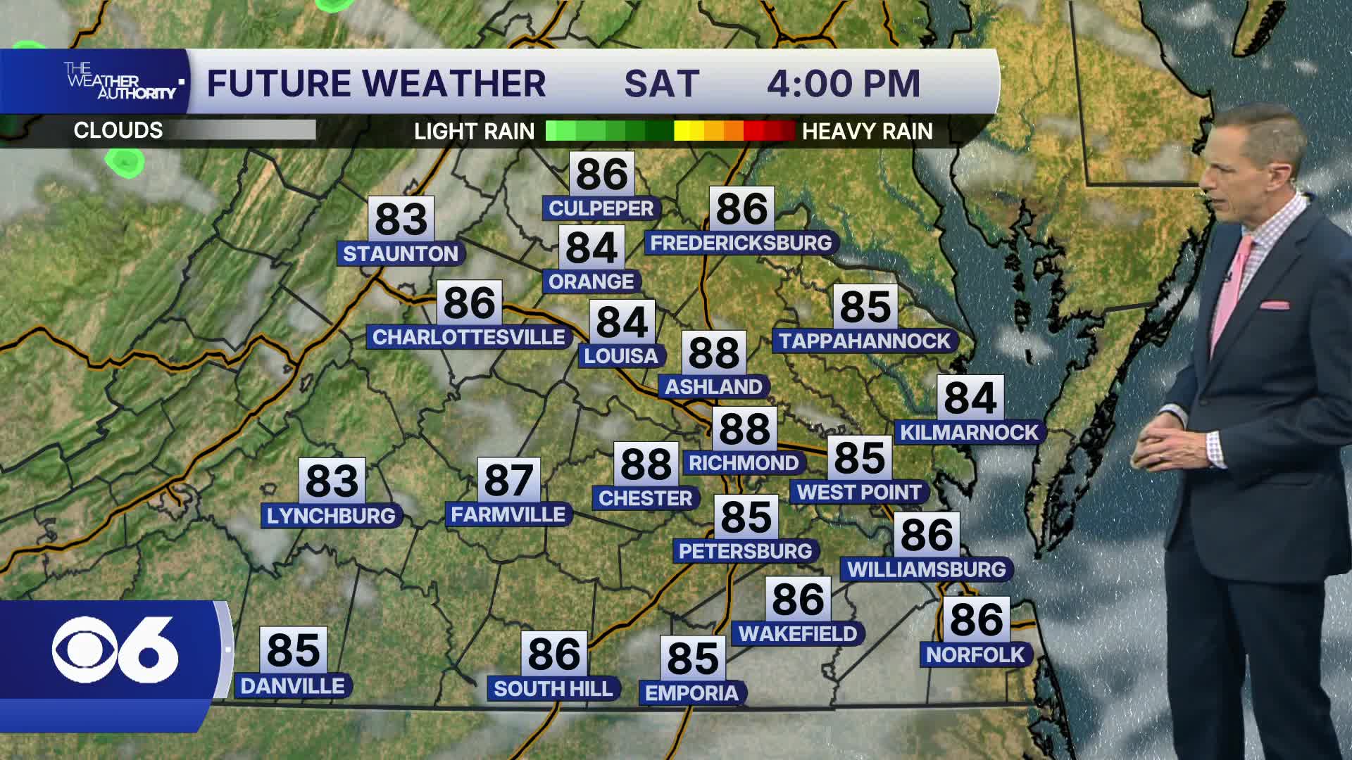 Less humid today