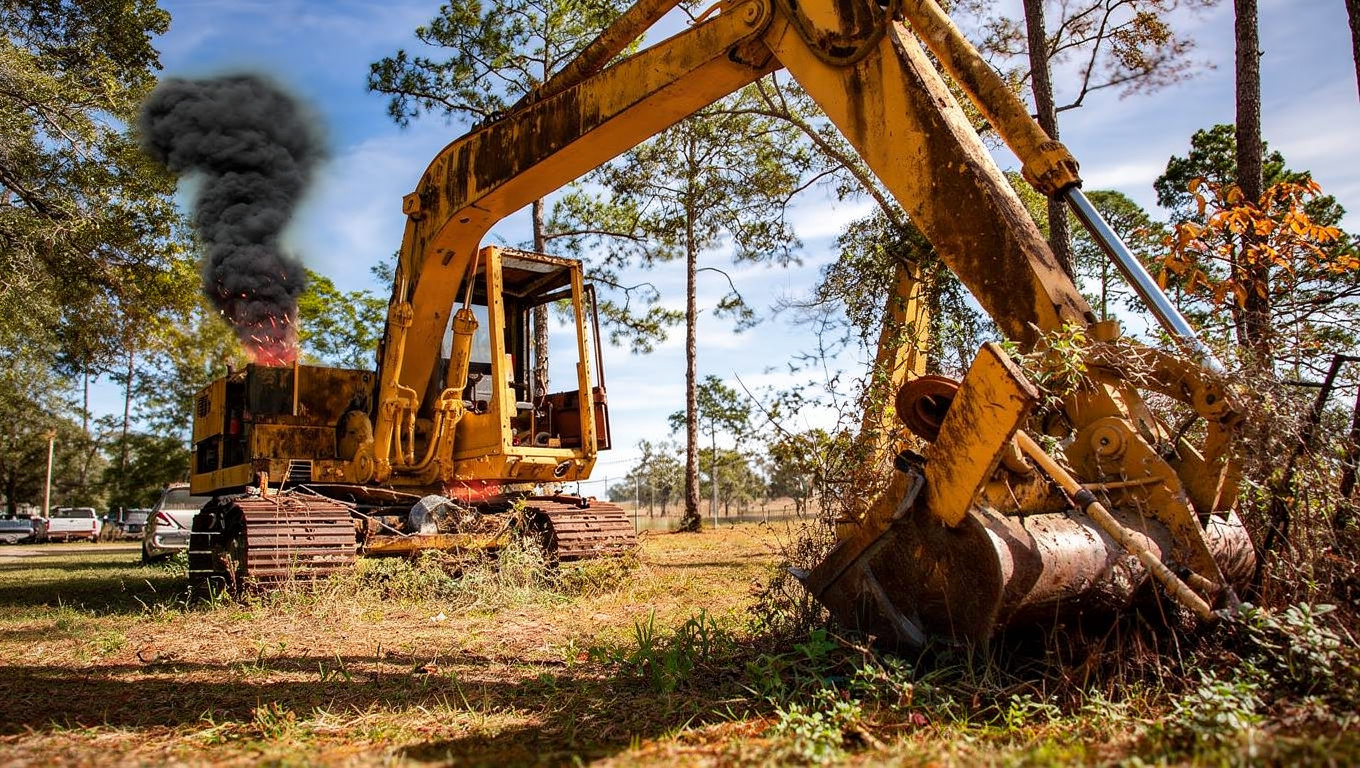 This junkyard CAT excavator might actually come back to life