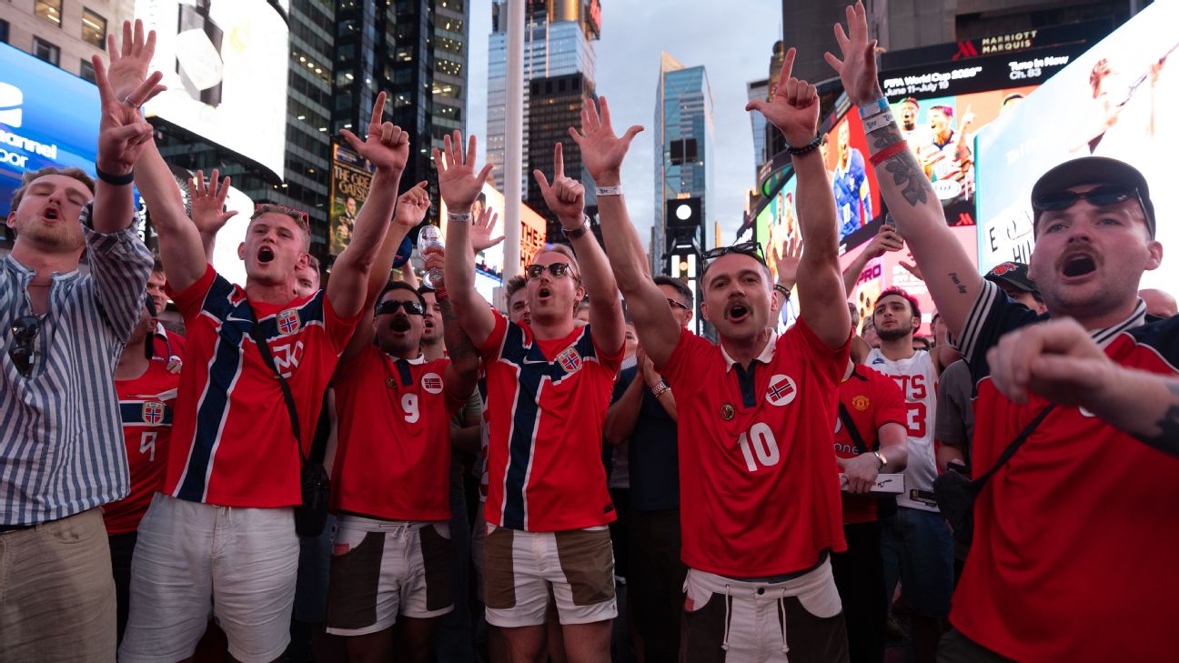 World Cup daily: Norway fans' 'Viking Row' takes over Times Square ...