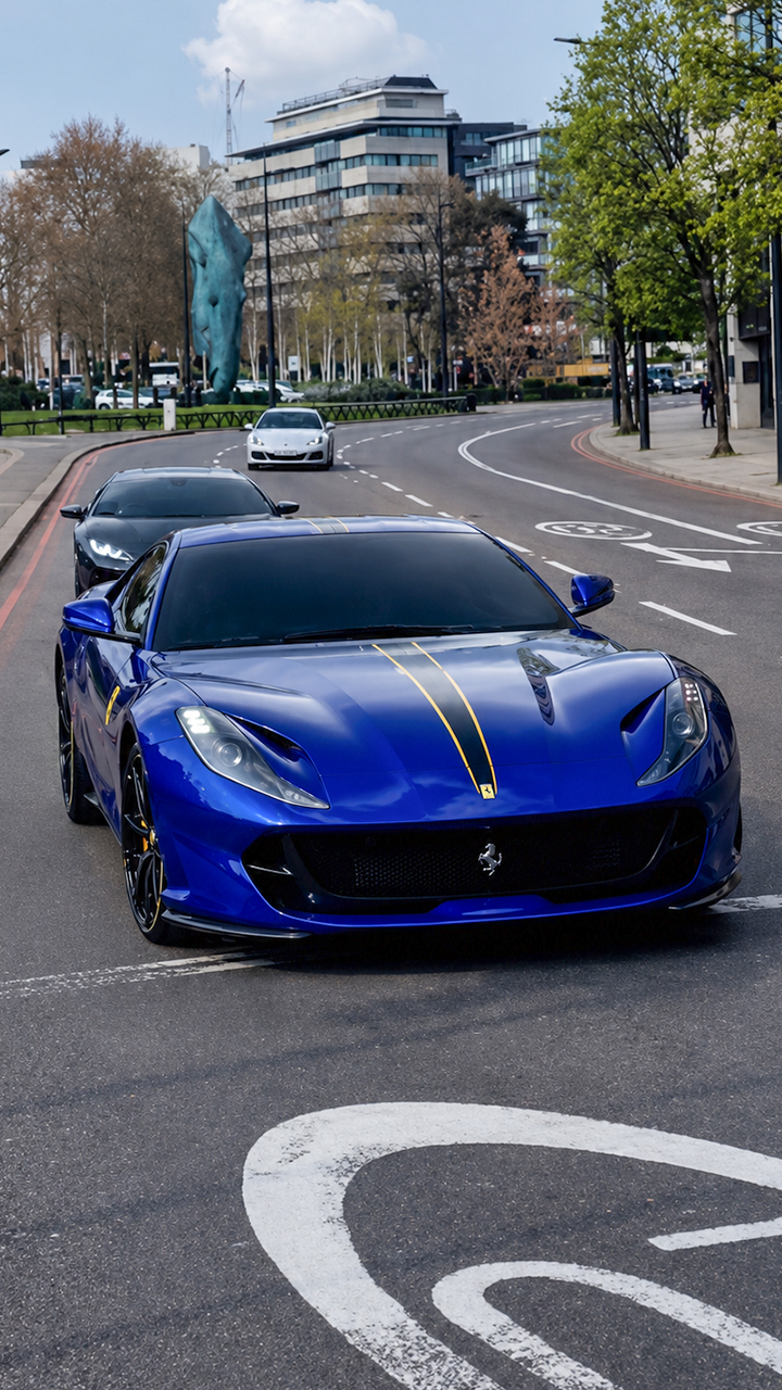 Ferrari 812 Competizione brings color to city streets