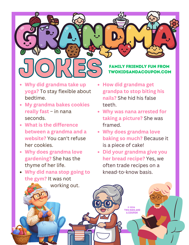 Keep the grandkids laughing: Simple and funny nana and grandma jokes
