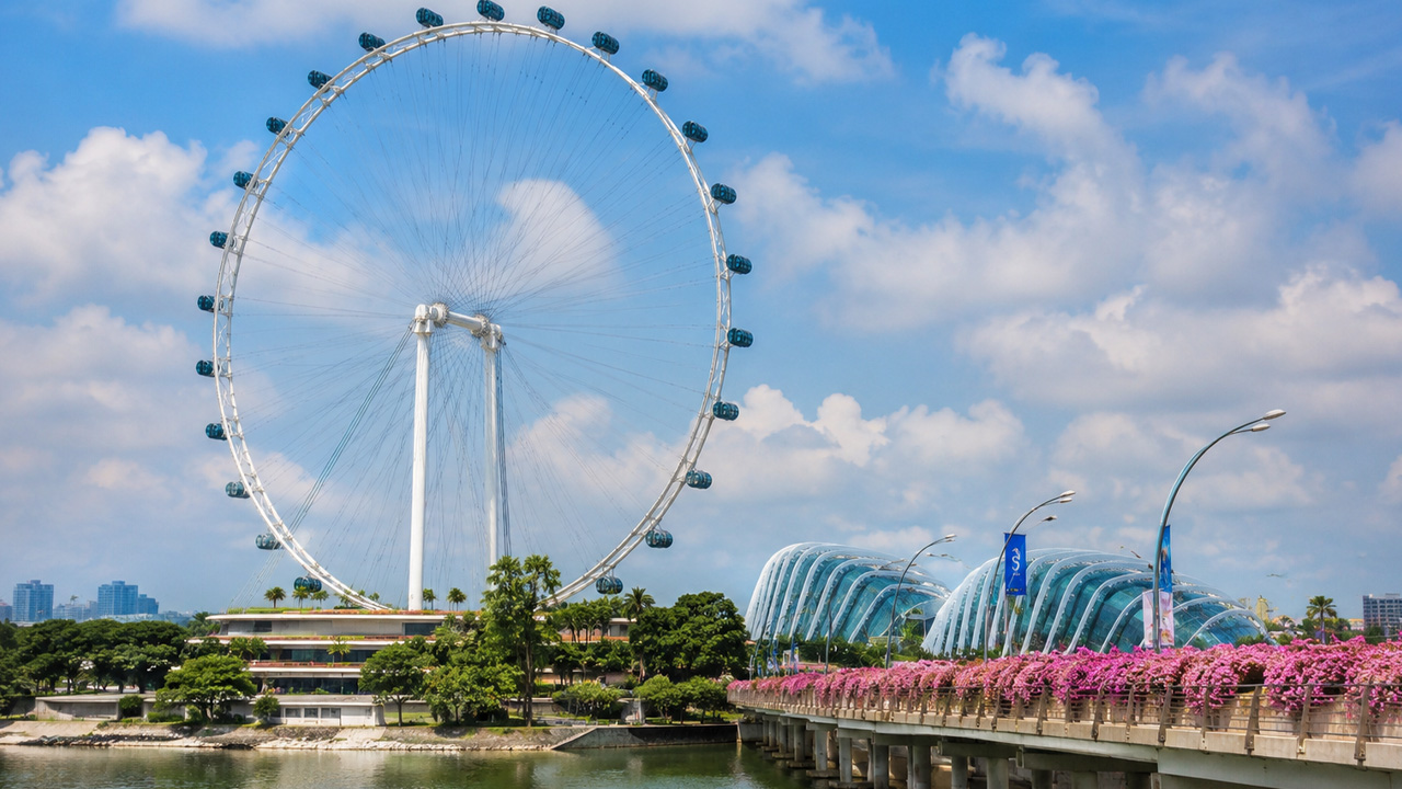 Why does Singapore Flyer look so massive here?