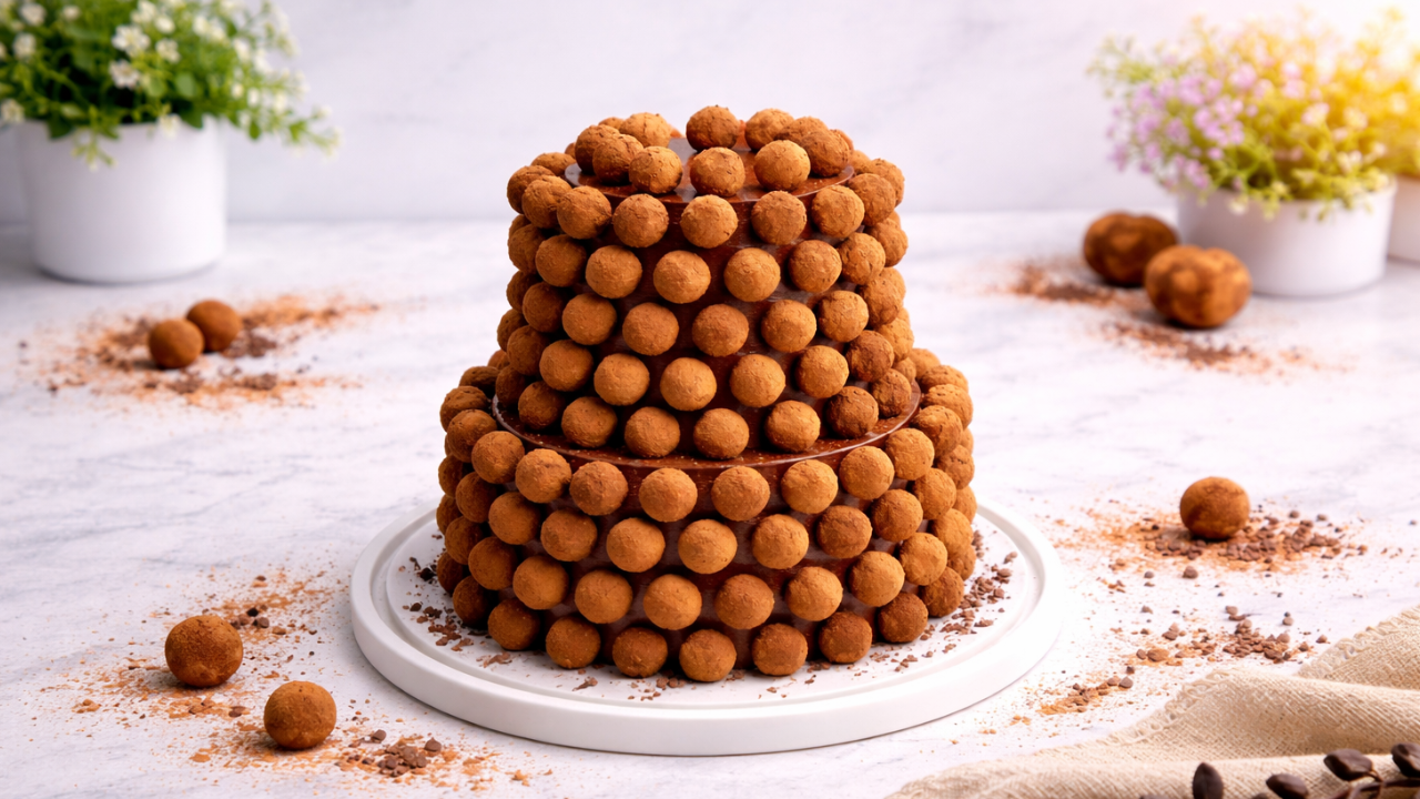 How to make chocolate truffle ball cake