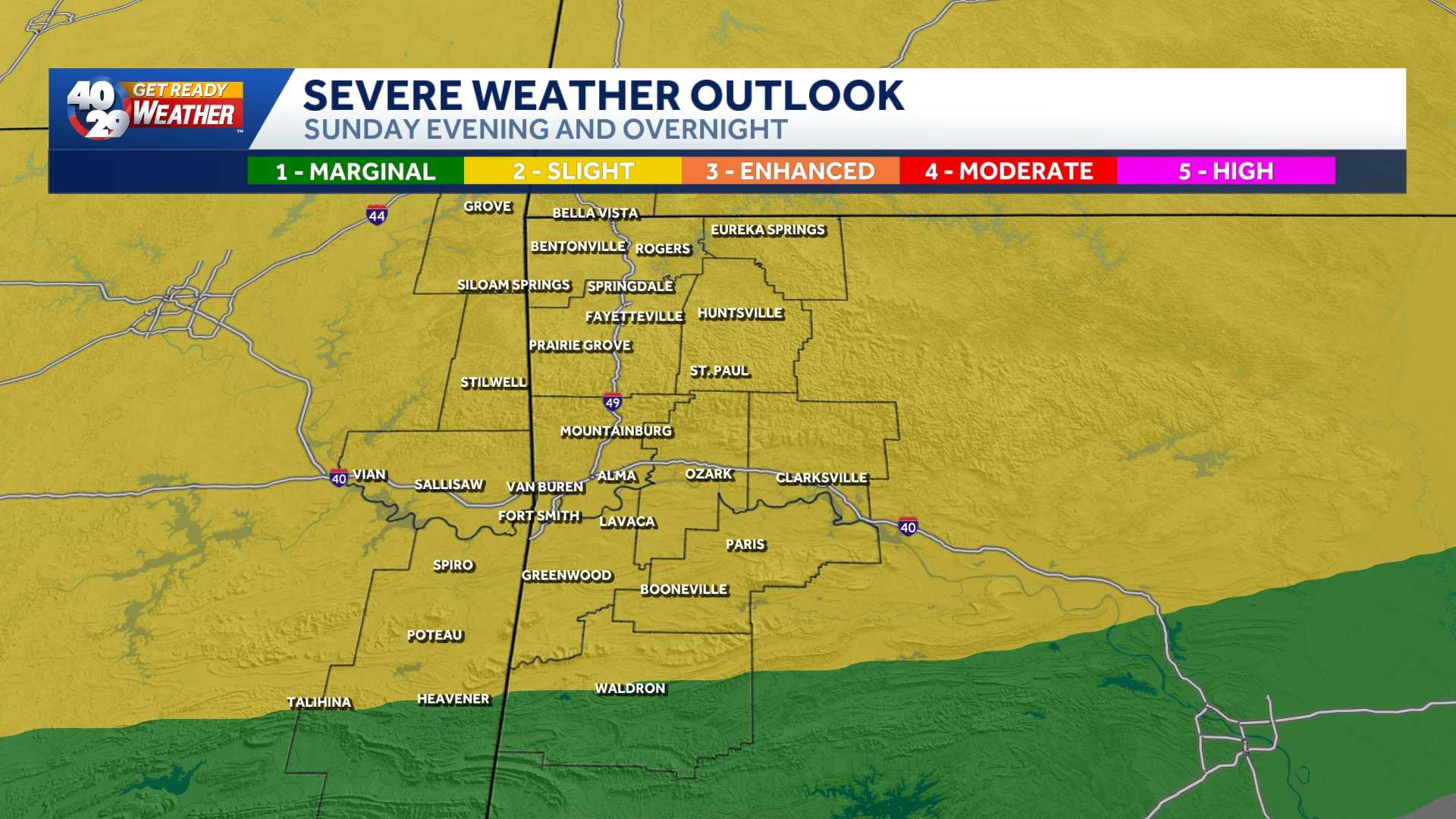 Strong storms could hit northwest Arkansas & the River Valley Sunday ...