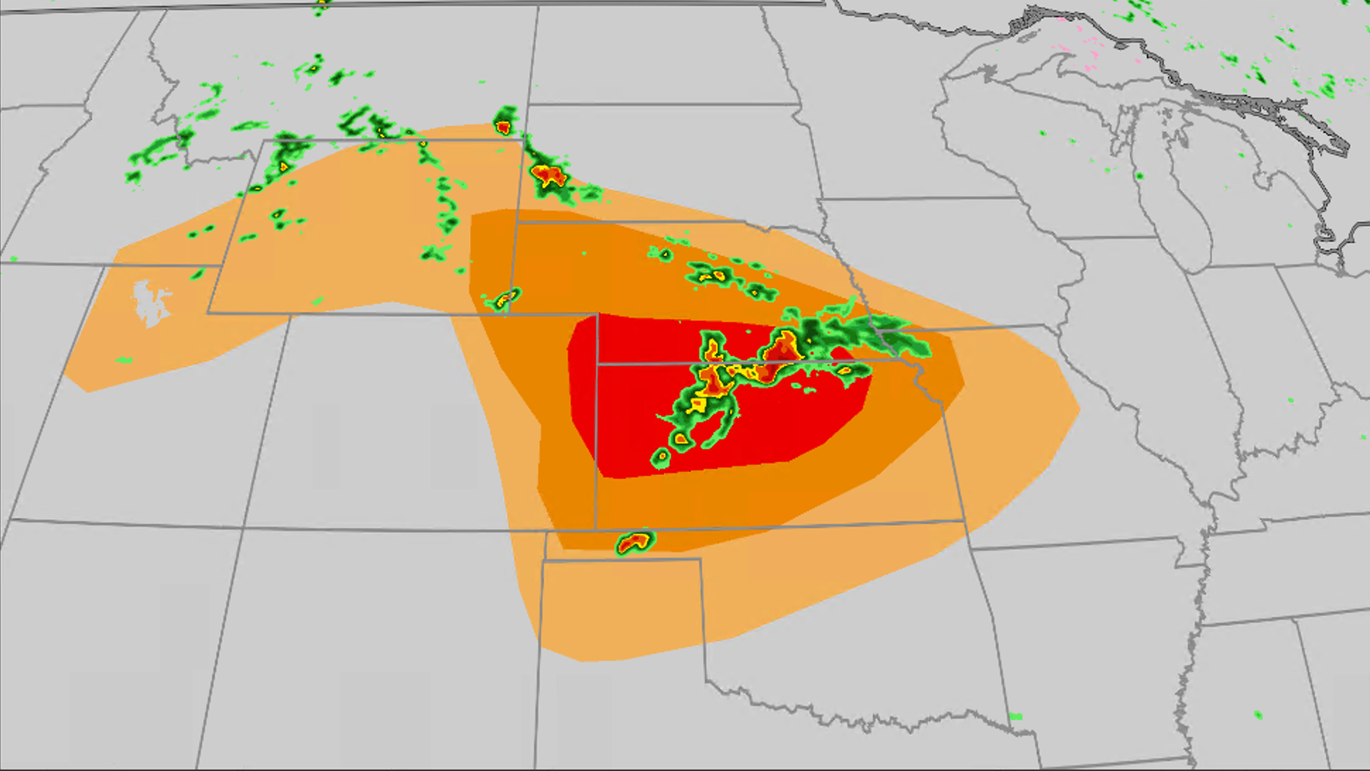 Hail, winds, strong tornadoes possible for Central Plains