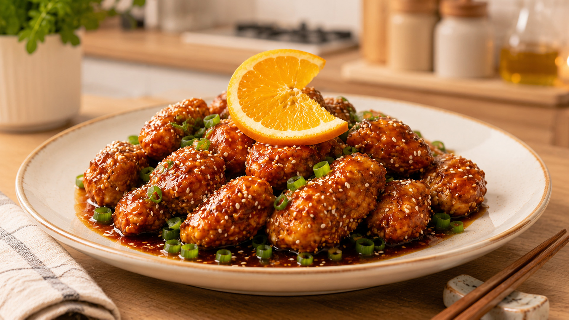 How orange sauce changes crispy chicken