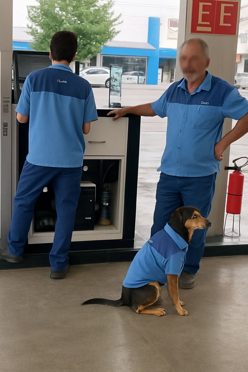 Cane abbandonato vicino a una stazione di servizio diventa il simbolo ...