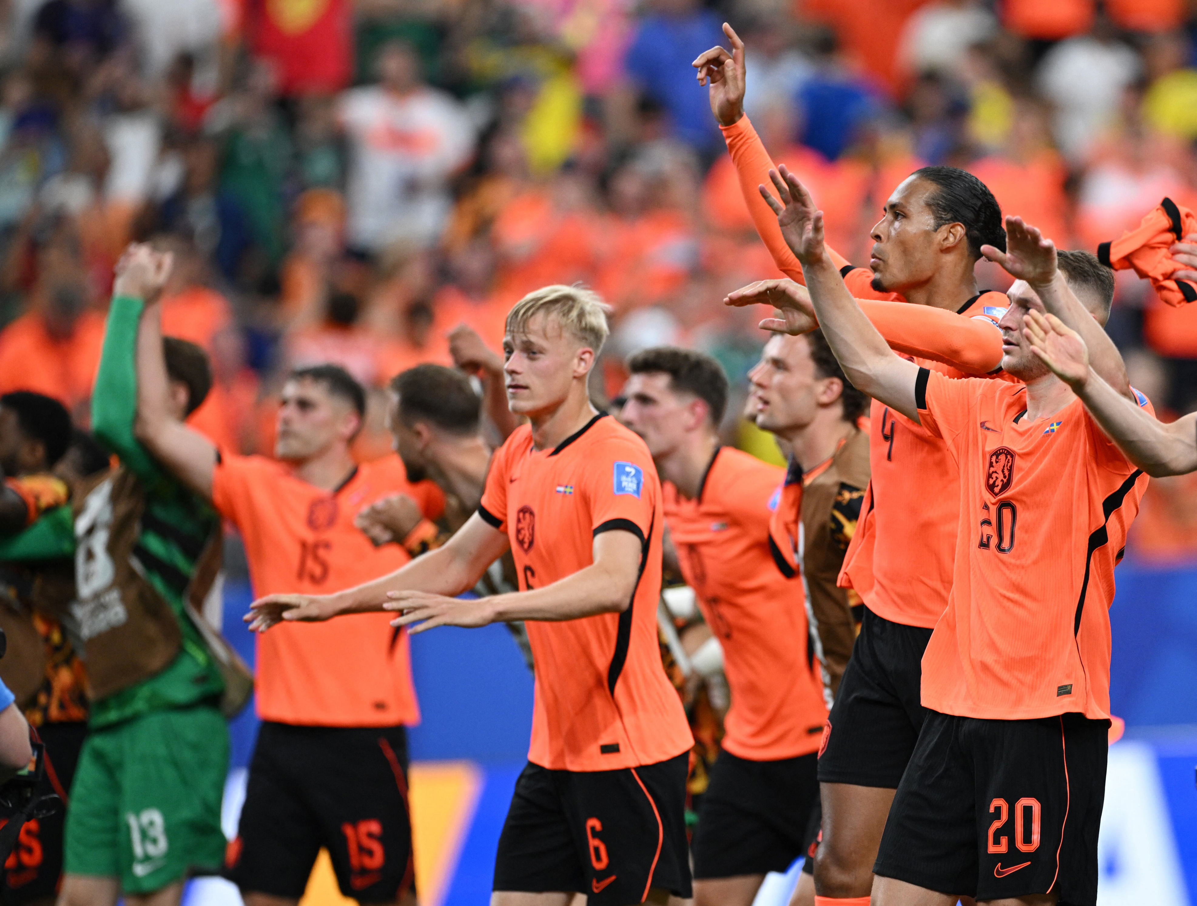 Netherlands' 'Orange Army' crushes Sweden 5-1, tops Group F