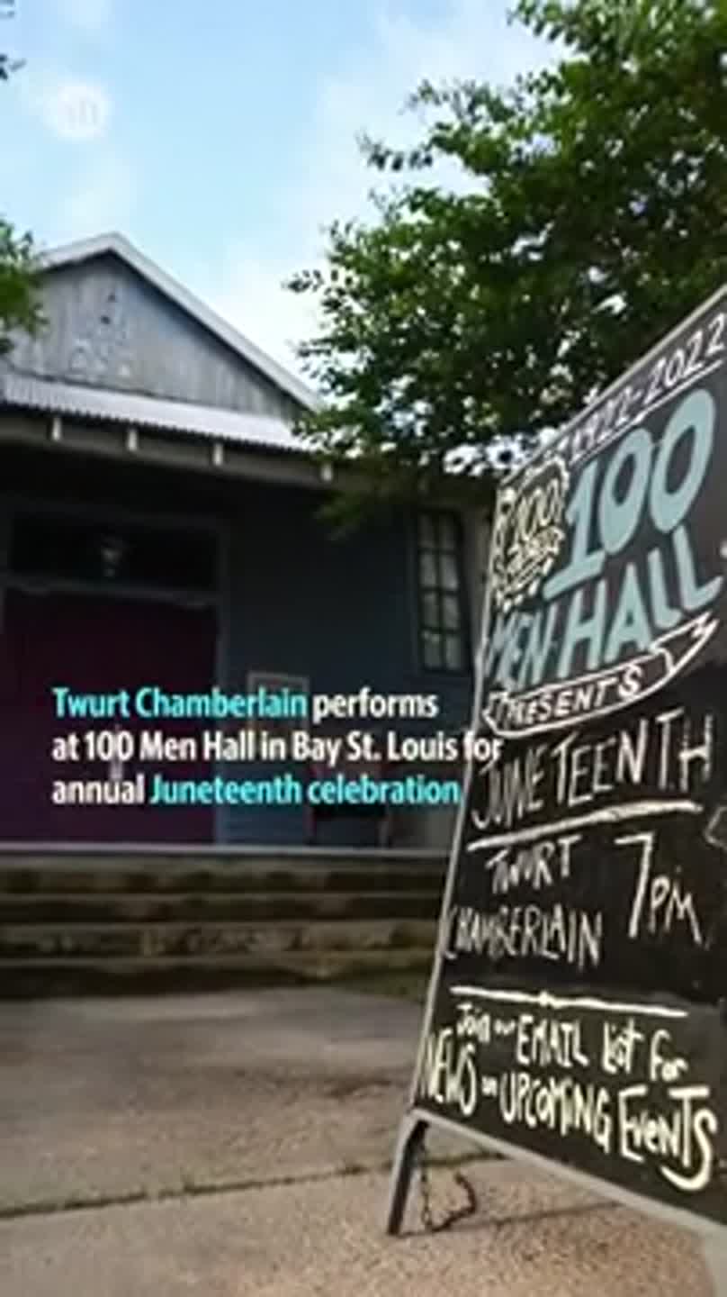 Twurt Chamberlain performs at 100 Men Hall for annual Juneteenth ...