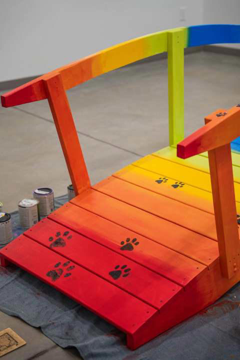 Rainbow bridge honoring departed pets lands in Goose Creek park