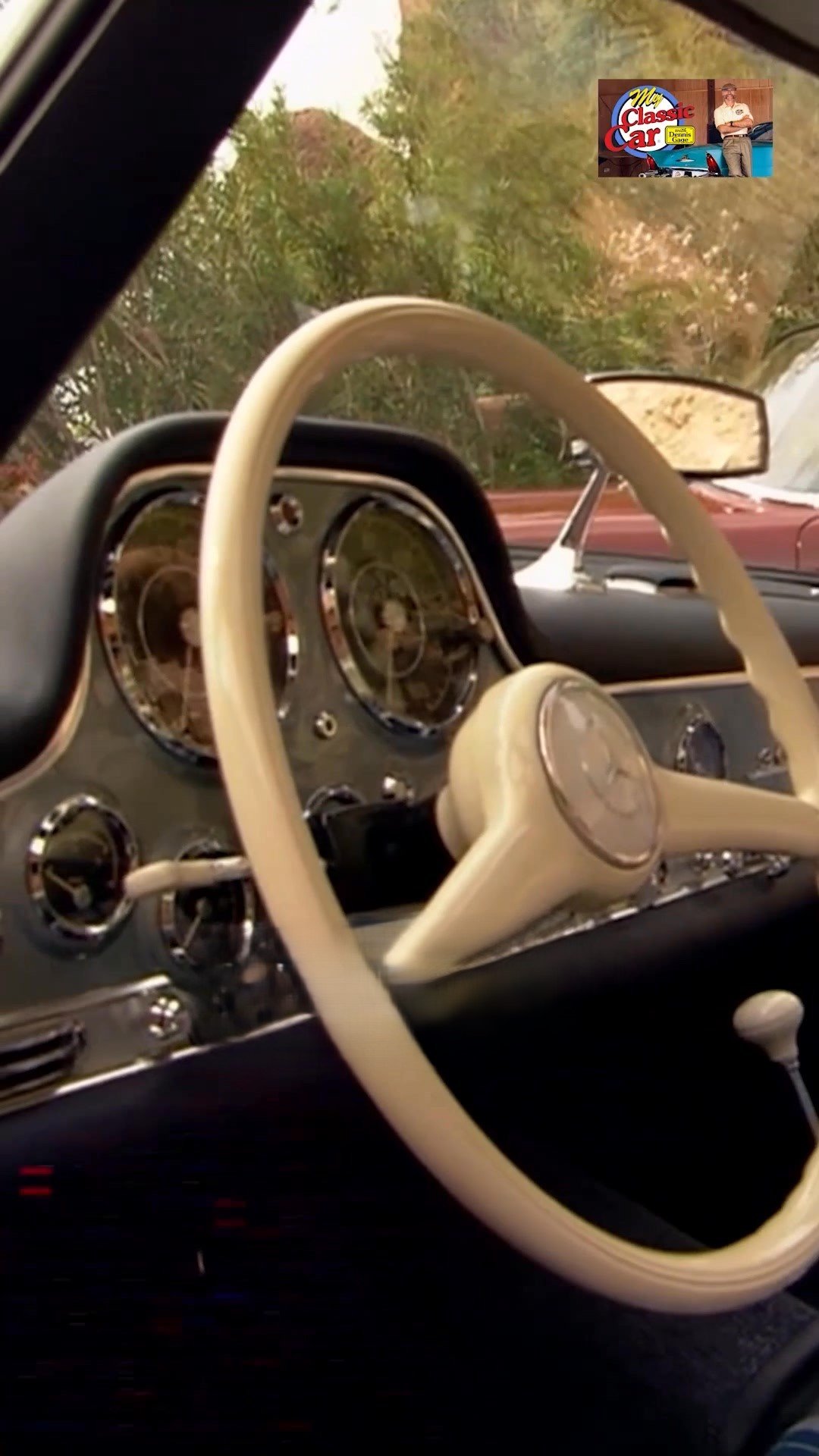 A 1955 Mercedes-Benz classic up close
